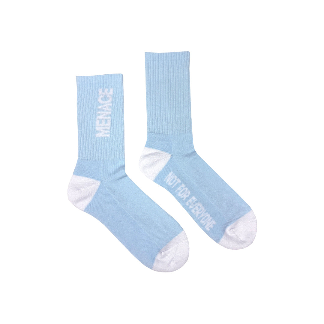 Menace Text Socks (blue) – Menace Company